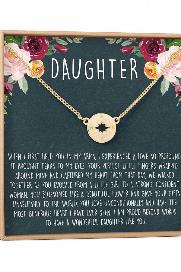 Meaningful Daughter Gift - Compass Necklace PWB385 - Necklace - PromiseIn
