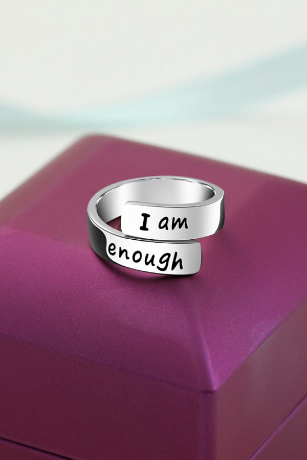 “I AM ENOUGH”Sterling Silver Ring PWB301 - Ring - PromiseIn