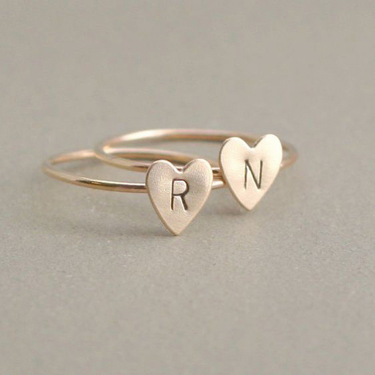 Heart Ring with Initials PW839 - Ring - PromiseIn