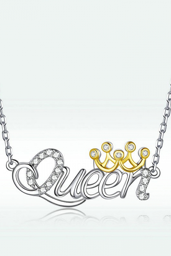 S925 Sterling Silver Queen Necklace PWB329 - Necklace - PromiseIn