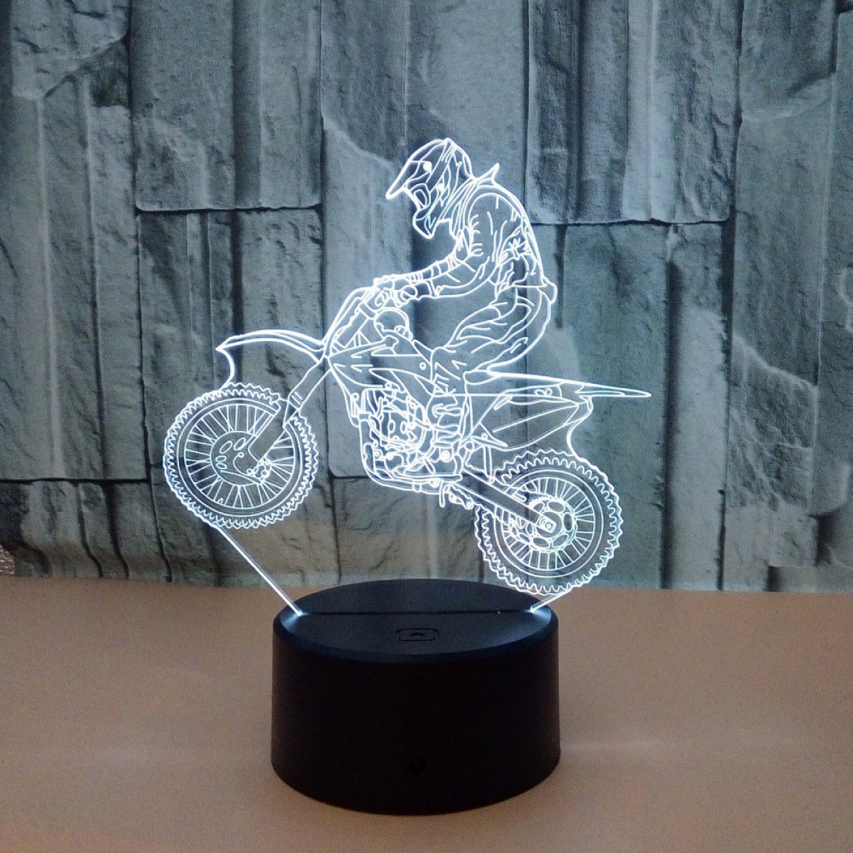 3D Motorcycle Illusion Lamp Gift 7/16 Colors PW554 - Personalized Gift ...