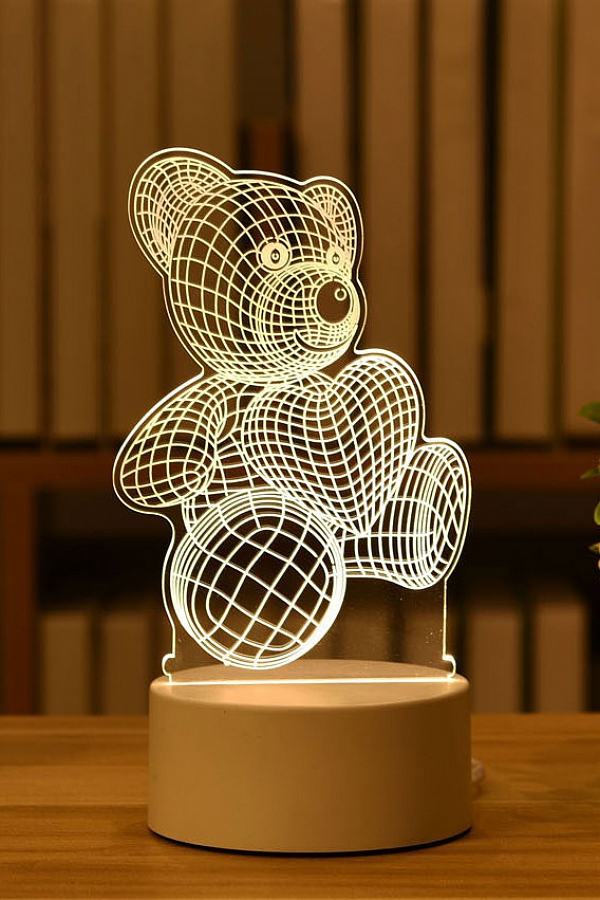 Customized 3D Cute Bear Illusion Lamp Gift PW551 - Personalized Gift ...