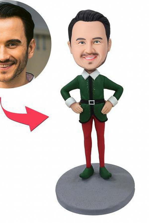 Elf Male Custom Bobblehead PW306 - Personalized Gift - PromiseIn