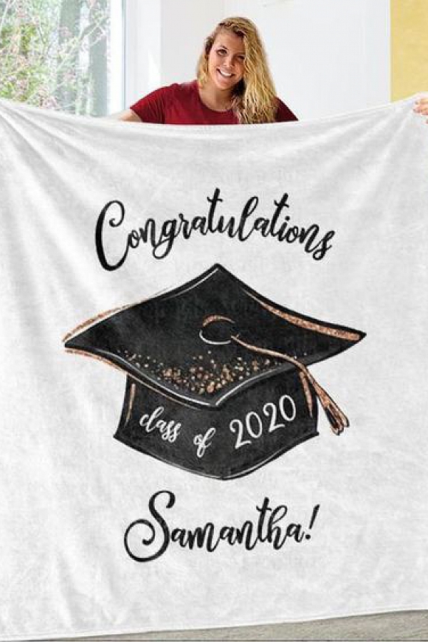 Personalized Graduation Fleece Blanket for Class Of 2020 PW277 ...