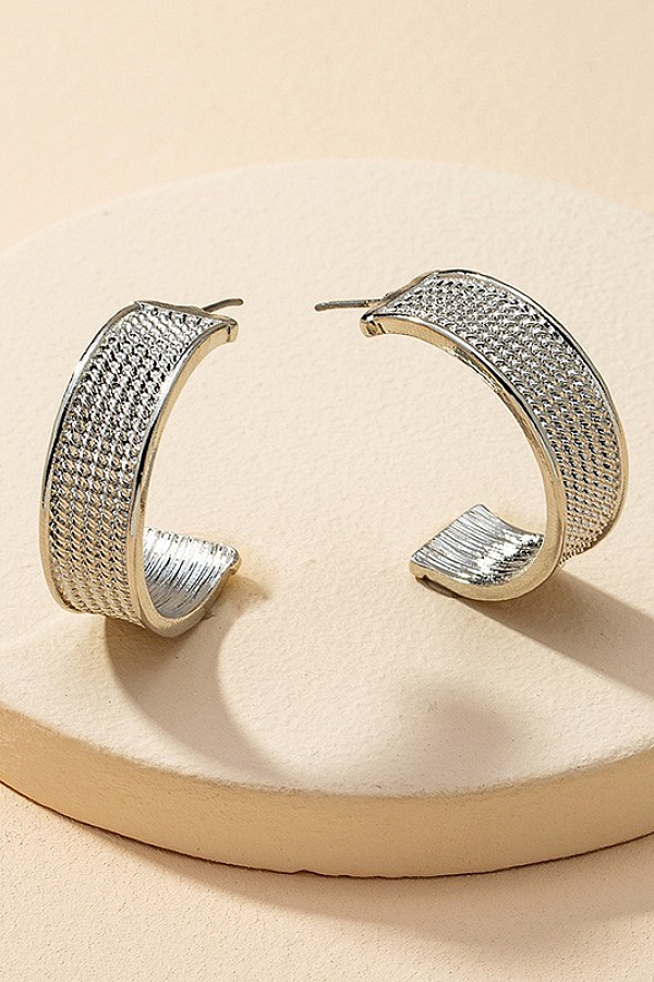 Metallic Texture Earrings PW914 - Other Jewelry - PromiseIn
