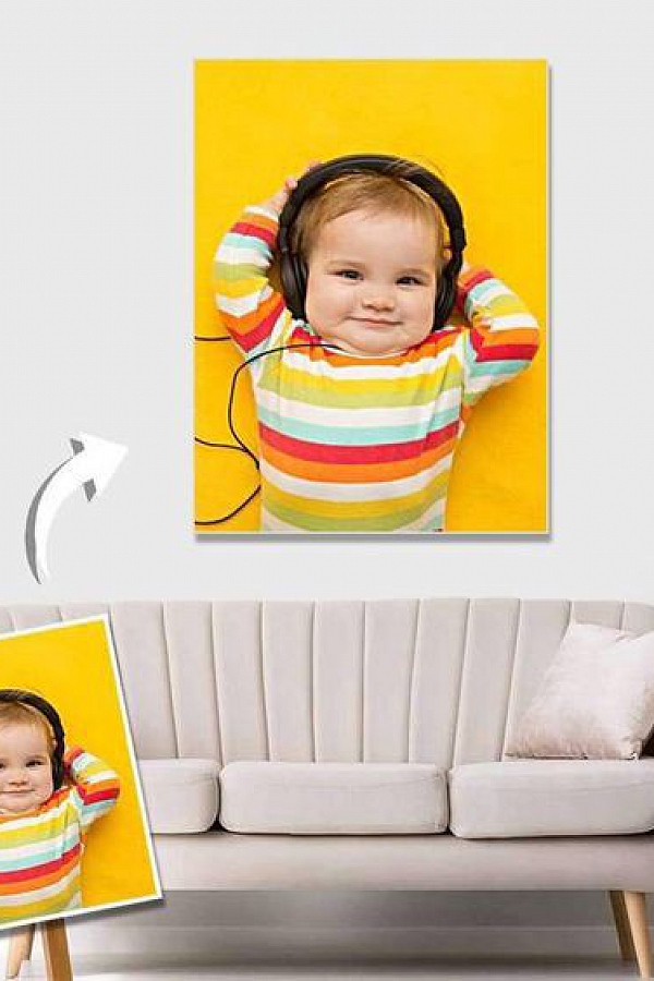 Custom Baby Photo Wall Decor Painting Canvas PW236 - Personalized Gift ...