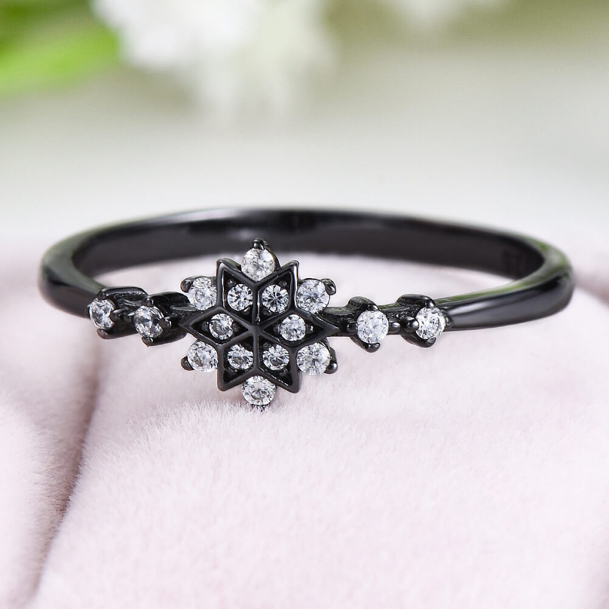 S925 Sterling Silver Snowflake Ring PWB241 - Ring - PromiseIn