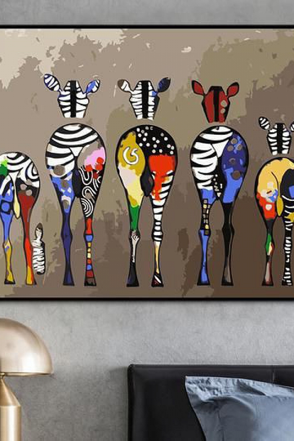 Animal Zebra Paint By Numbers Kits PW114 - Personalized Gift - PromiseIn