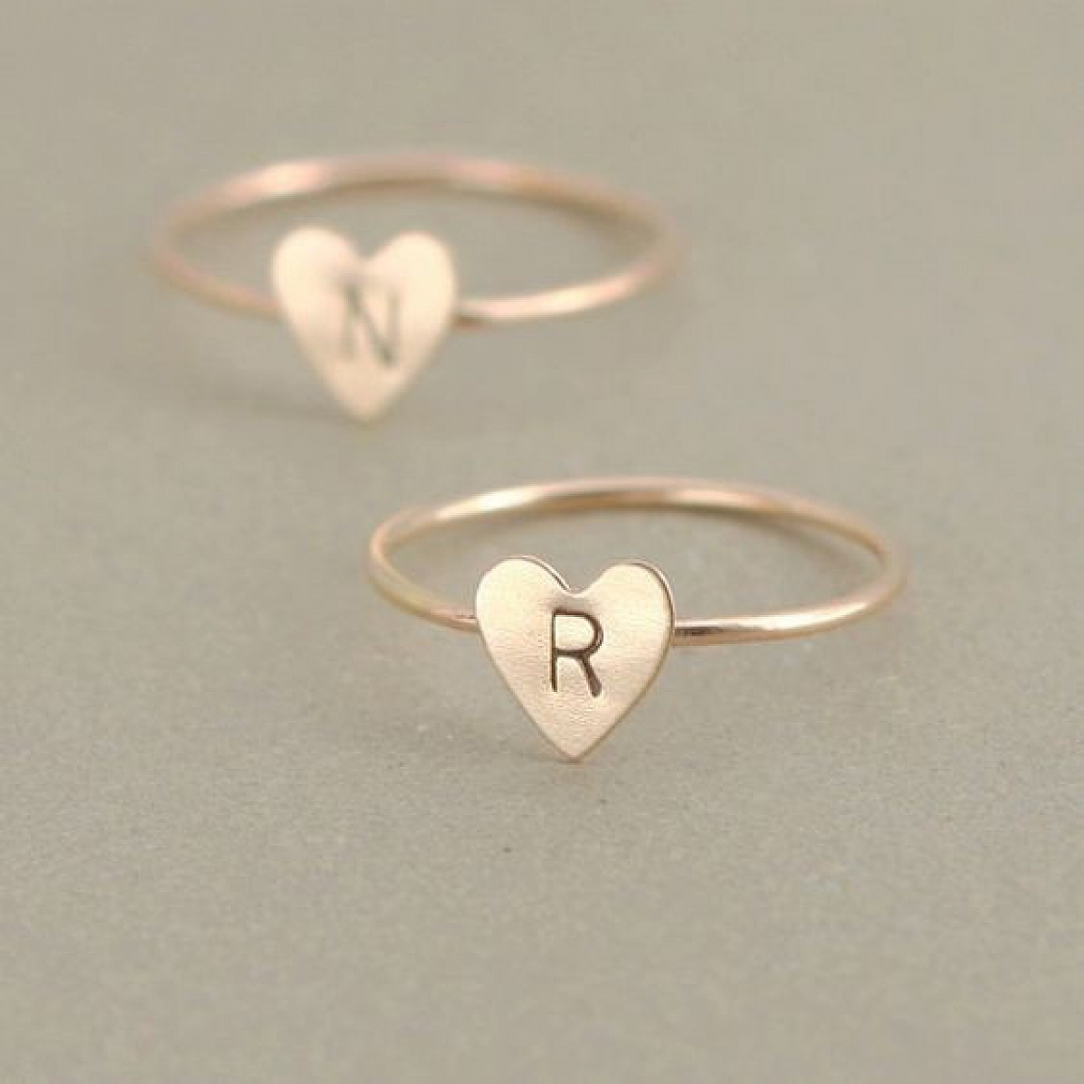 Heart Ring with Initials PW839 - Ring - PromiseIn