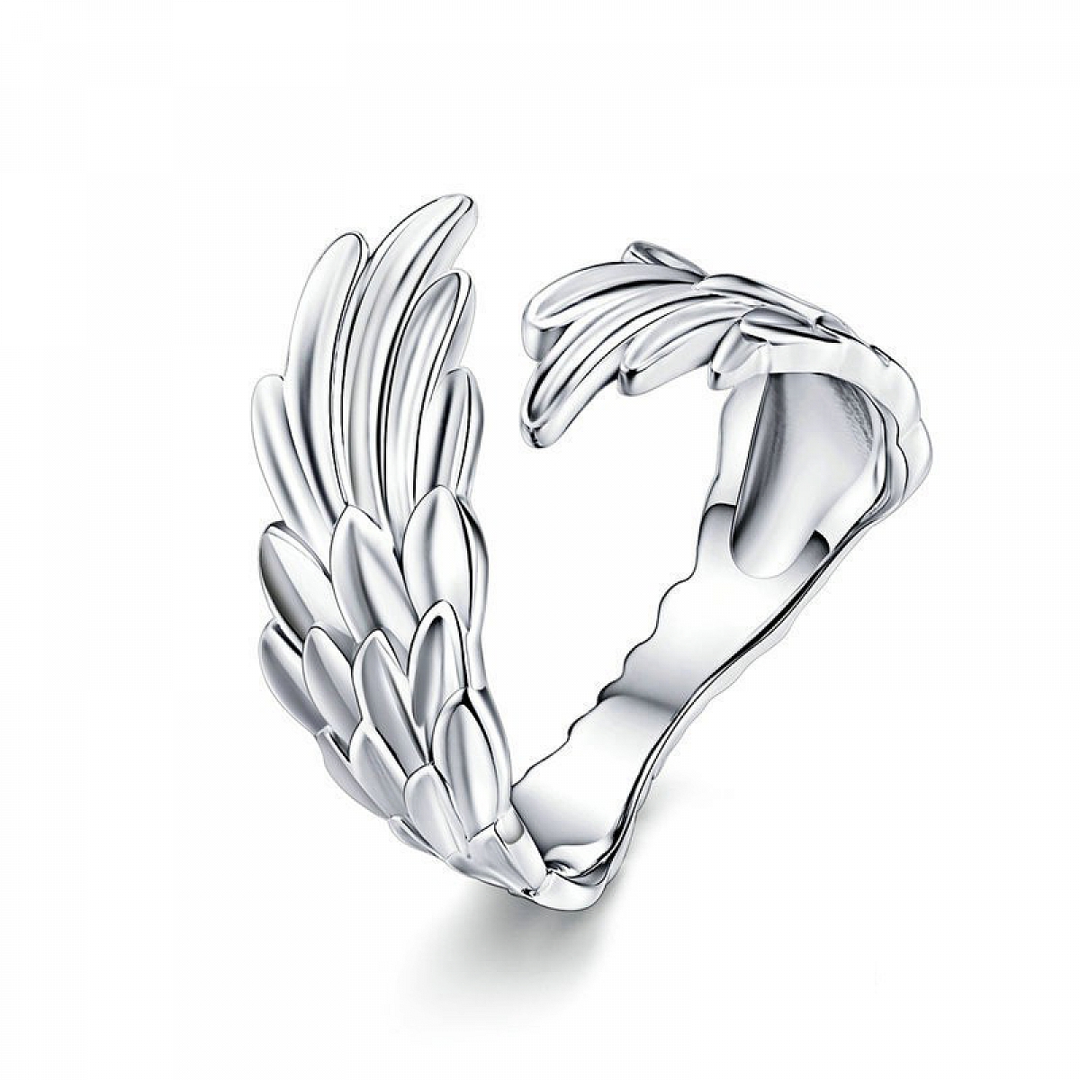 Sterling Silver Angel Wing Ring PWB320 - Ring - PromiseIn