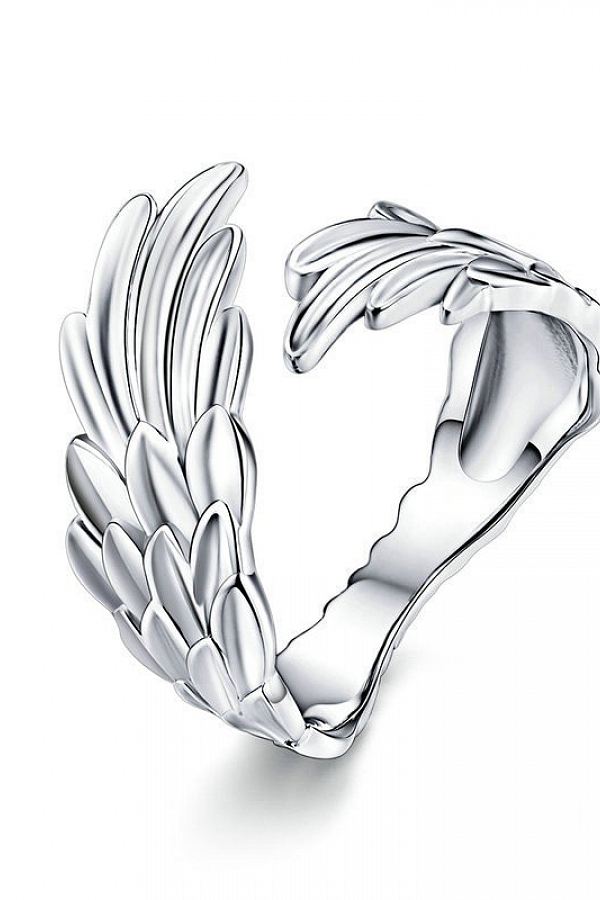 Sterling Silver Angel Wing Ring PWB320 - Ring - PromiseIn