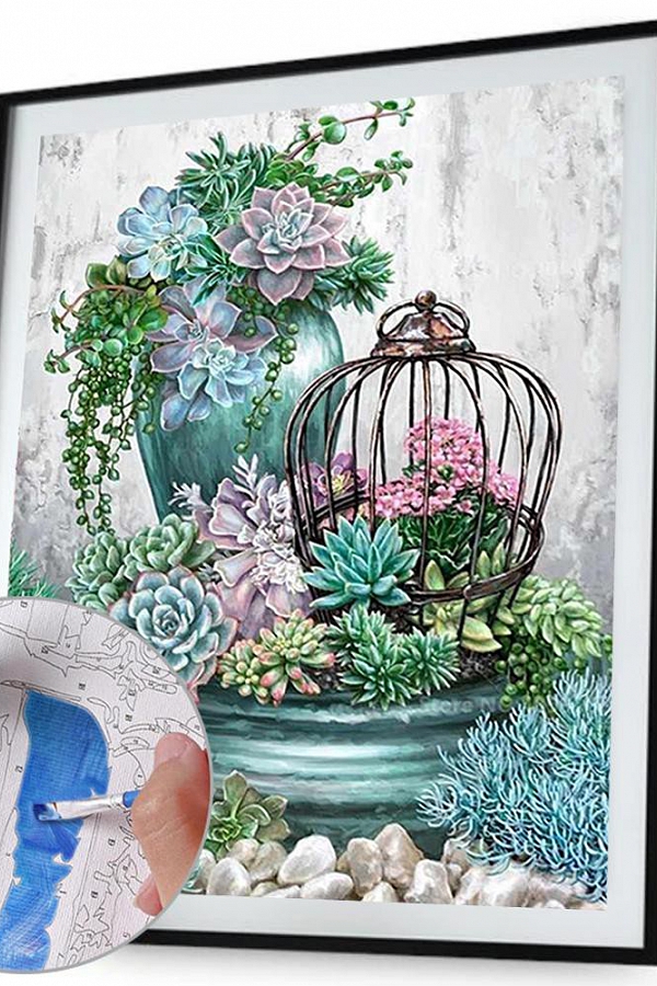 DIY Paint By Number Kits-Succulent Plants(40*50 CM) PW615 ...