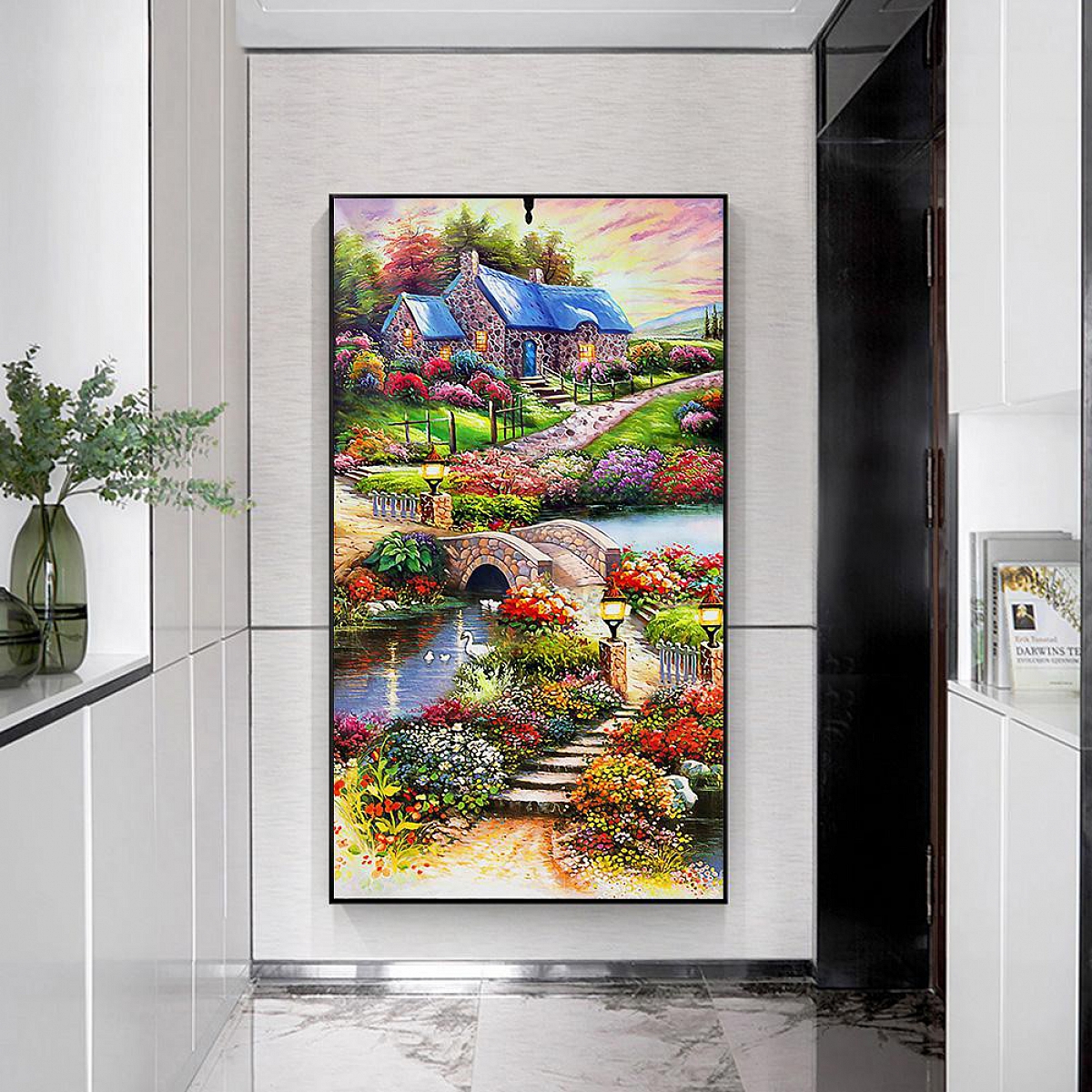 DIY Flower Crystal Rhinestone Diamond Painting(85*45cm) - Countryside ...