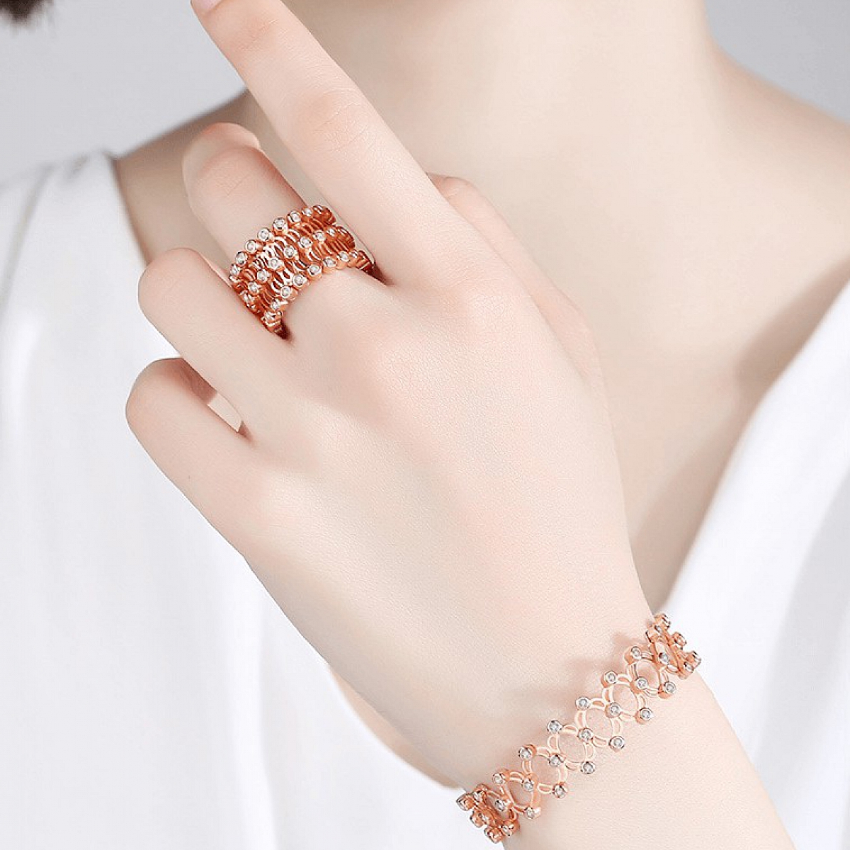 Ring & Bracelet Set PWB259 - Ring - PromiseIn