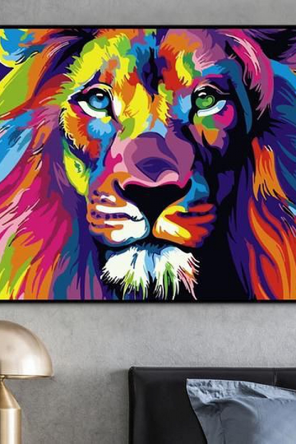 Lion Paint By Numbers Kits PW097 - Personalized Gift - PromiseIn