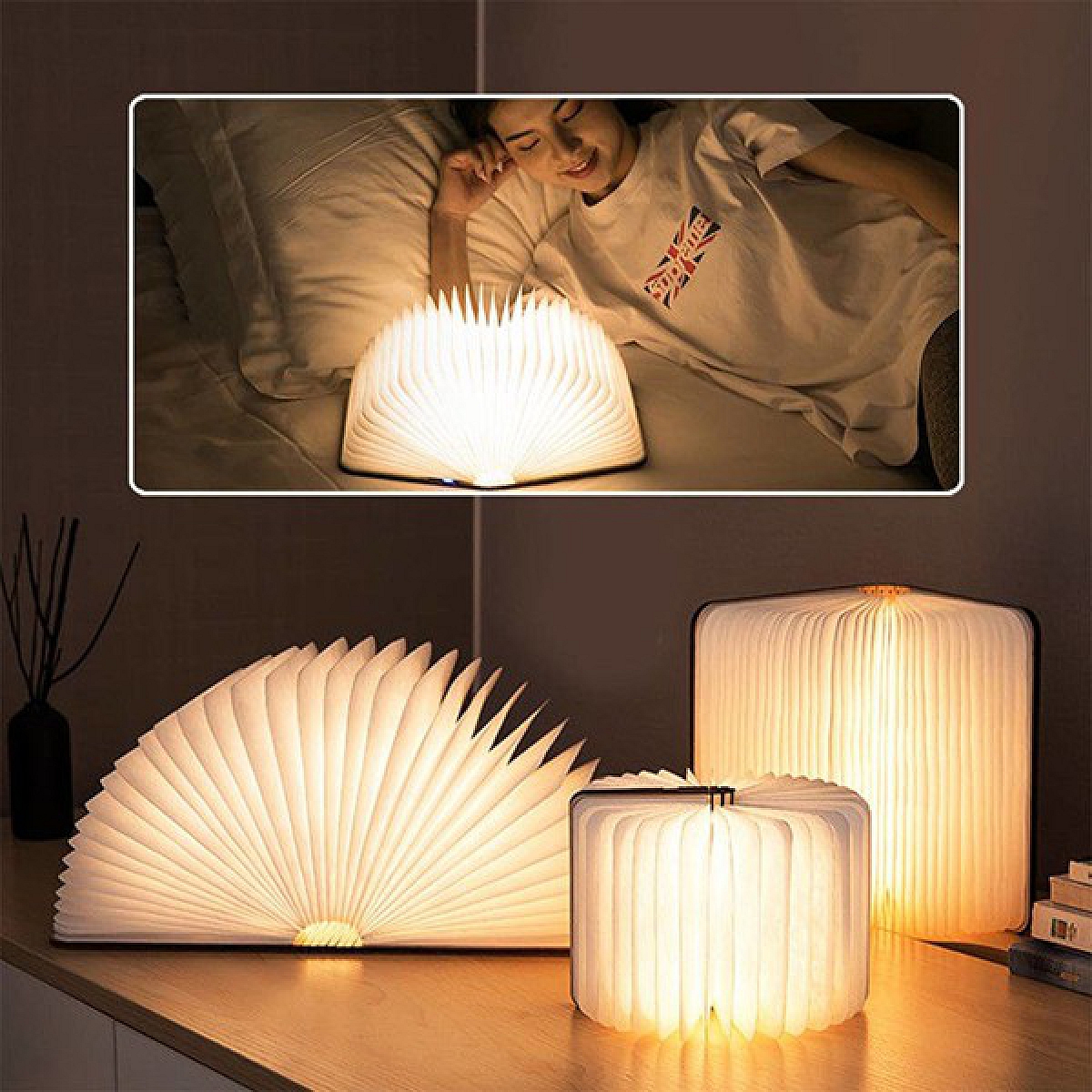 Custom Amazing Book Lamp Desk, Reading, Floor Night Light - White And ...